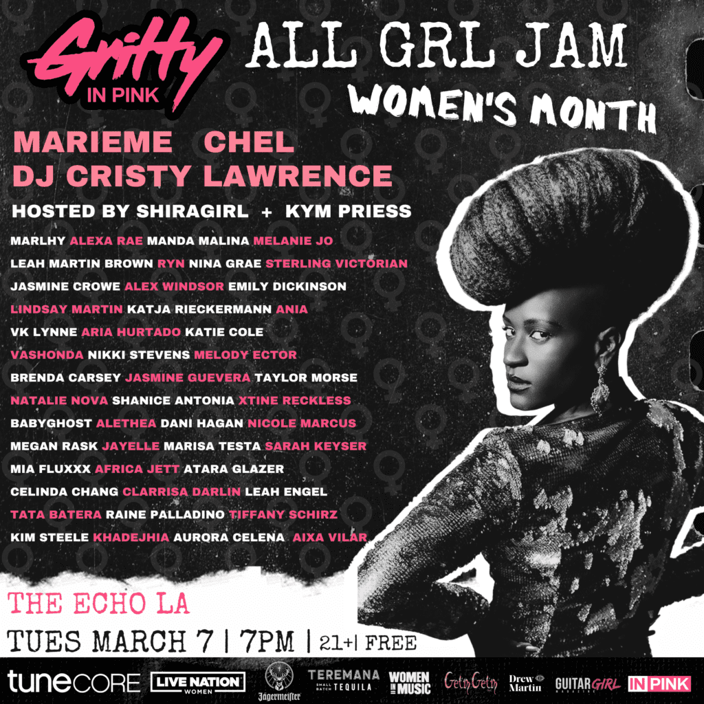 GRITTY IN PINK TO HOST WOMEN’S MONTH ALL GRL JAM AT THE ECHO LA ON ...